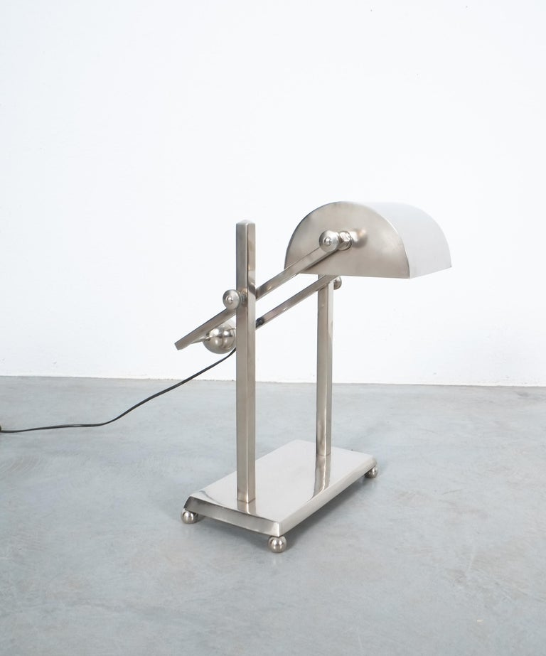 Art Deco Adjustable Counterweight Table Lamp Brass Nickel, France ...
