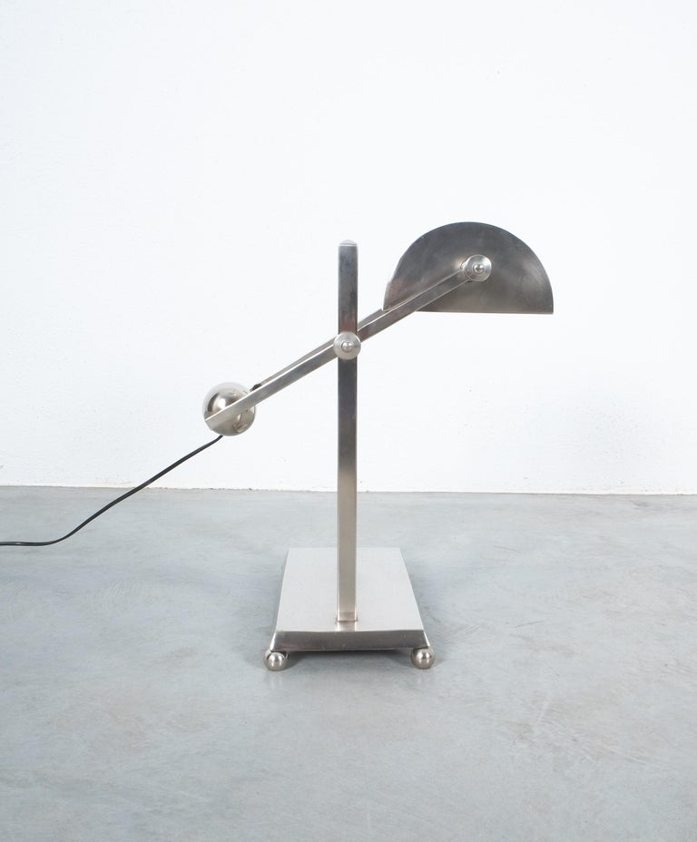 Art Deco Adjustable Counterweight Table Lamp Brass Nickel, France ...