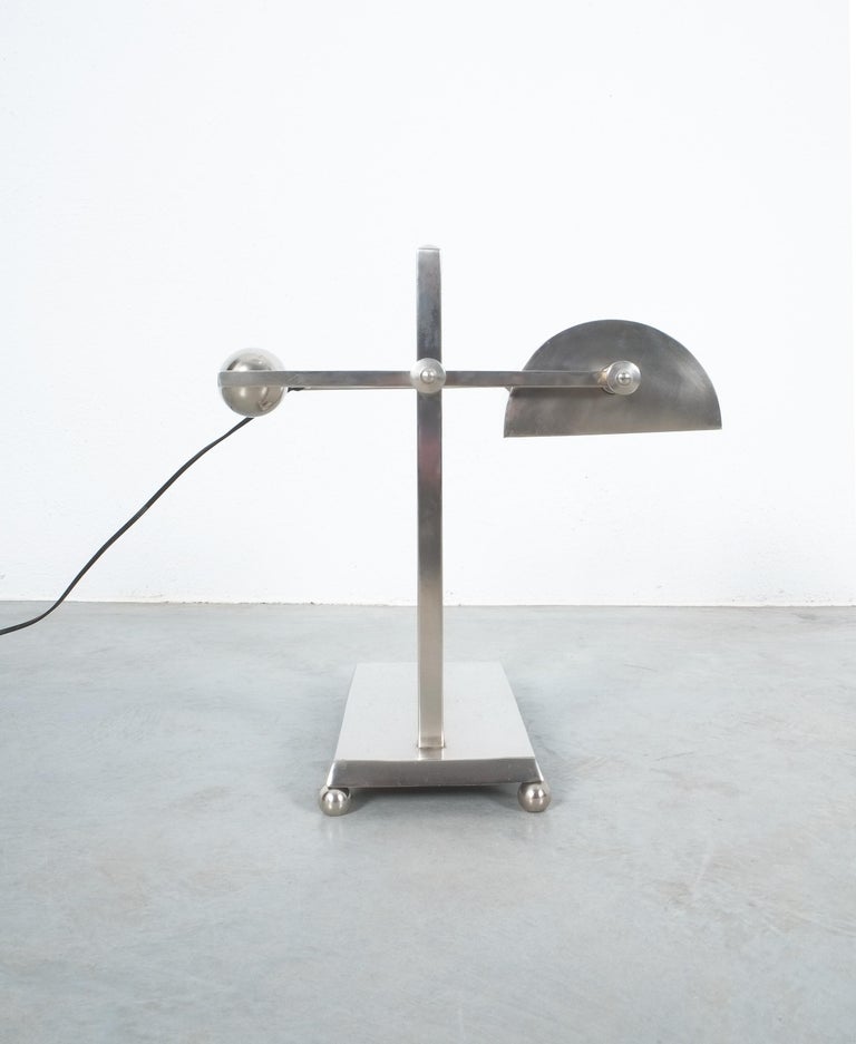Art Deco Adjustable Counterweight Table Lamp Brass Nickel, France ...