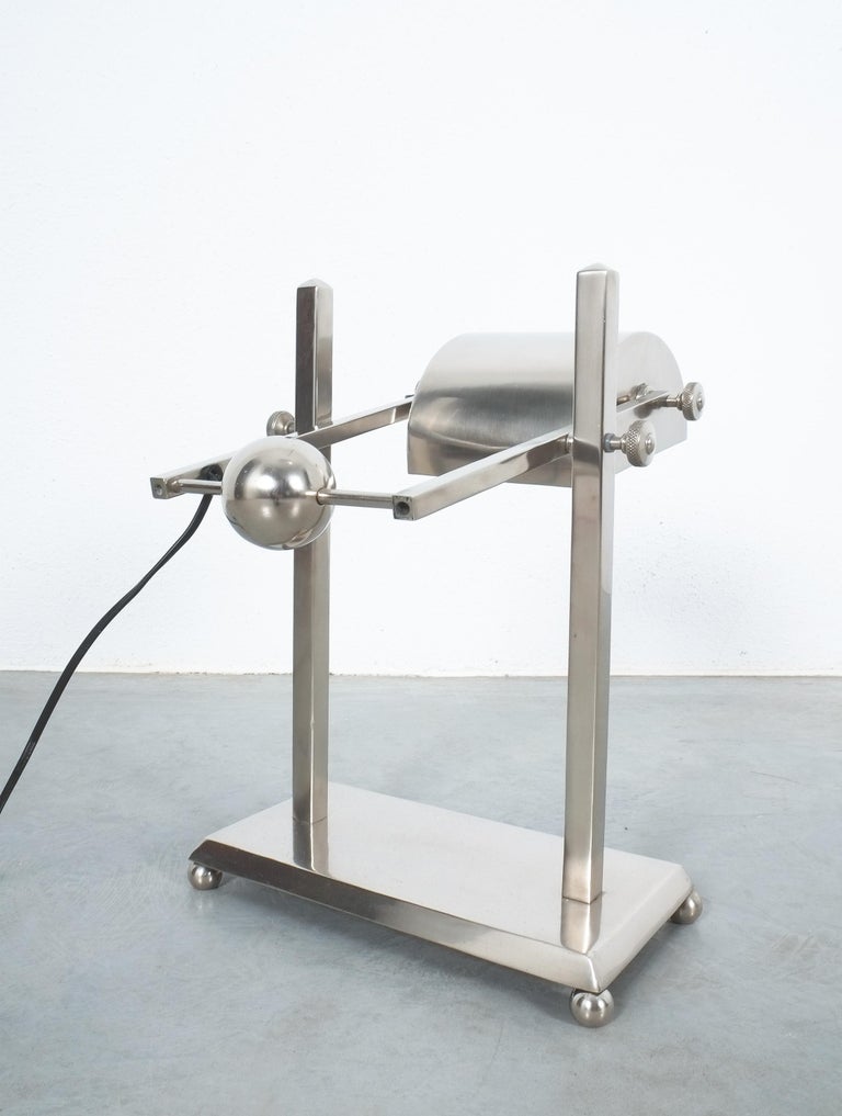 Art Deco Adjustable Counterweight Table Lamp Brass Nickel, France ...
