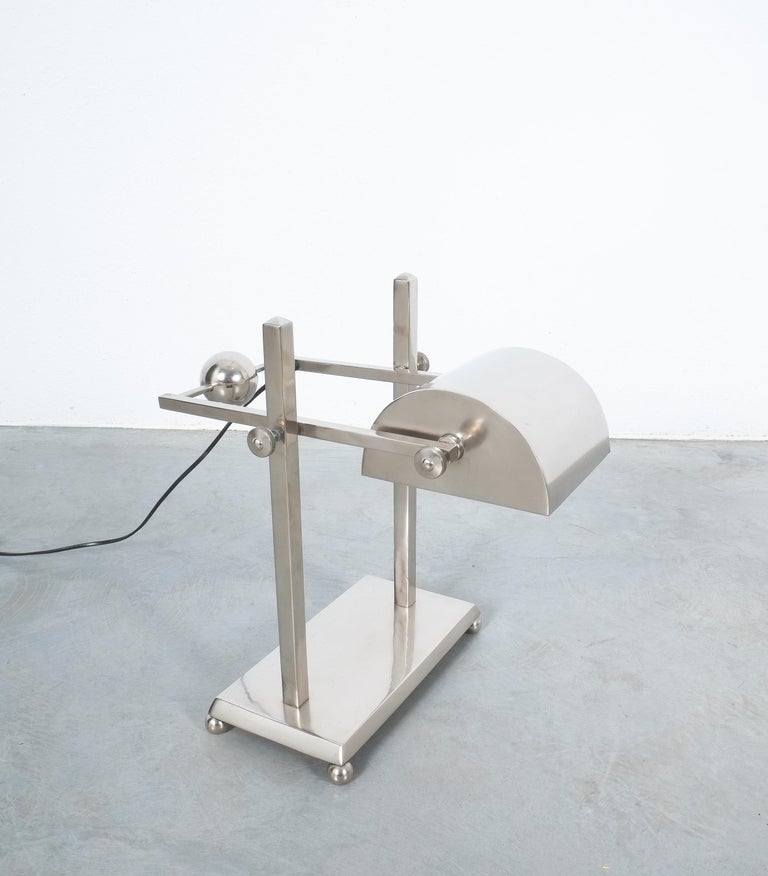 Art Deco Adjustable Counterweight Table Lamp Brass Nickel, France ...