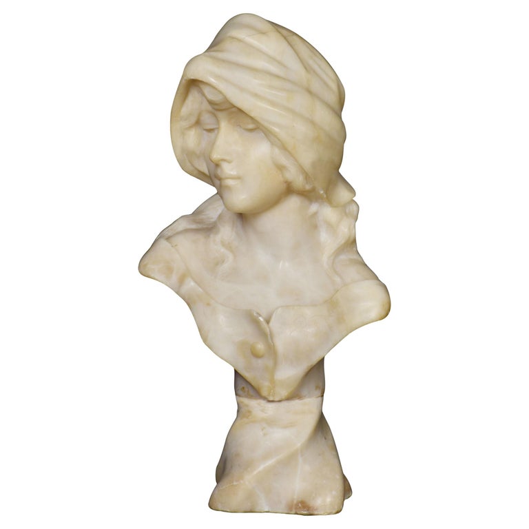 Art Deco Alabaster Bust at 1stDibs