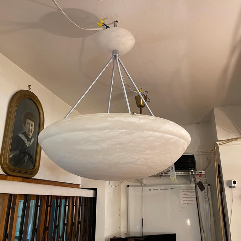 Art Deco Alabaster Light Fixture For Sale at 1stDibs