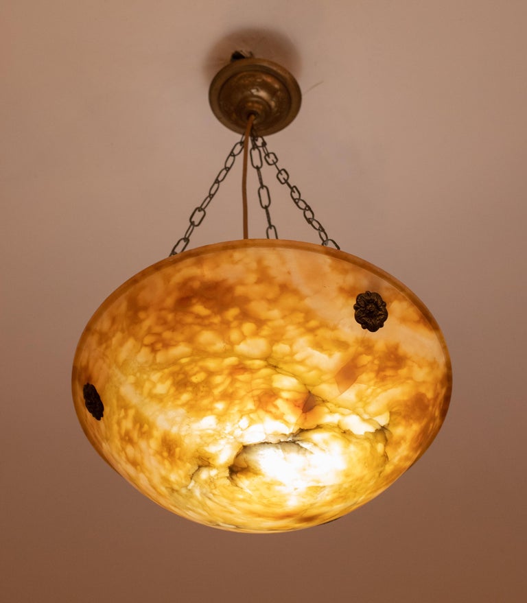 Art Deco Alabaster Pendant, 1950s For Sale at 1stDibs