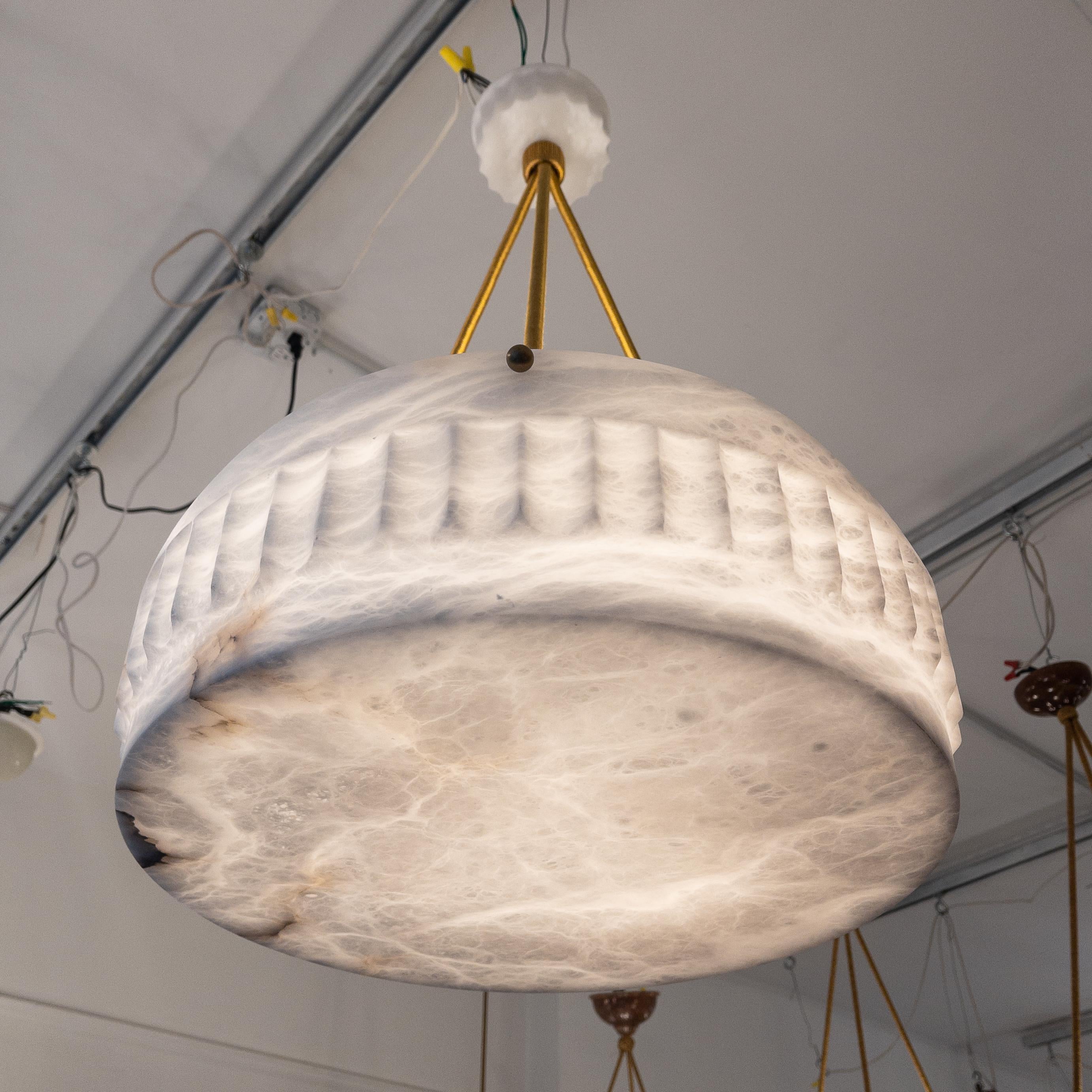 Art Deco Alabaster Pendant For Sale at 1stDibs