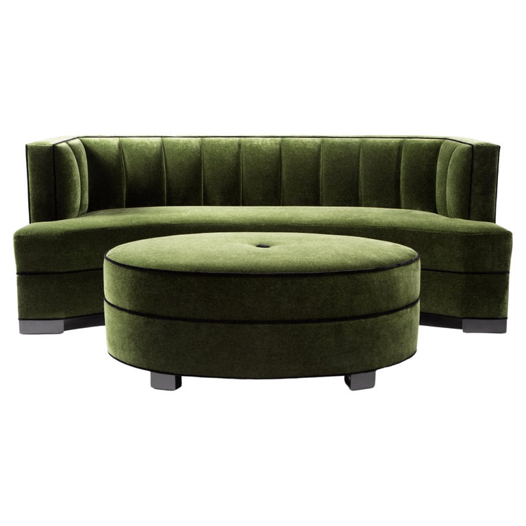 Art Deco Alessandra Ottoman Handcrafted by JAMES by Jimmy DeLaurentis ...
