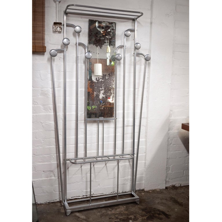 Art Deco Aluminium French Clothes Stand/ Hallway Wardrobe, 1950s For ...