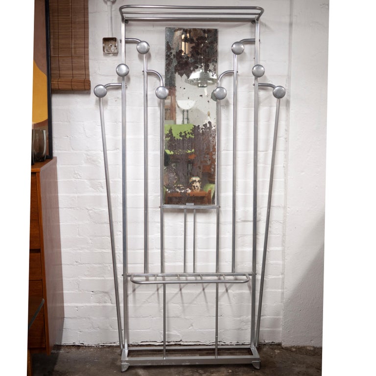 Art Deco Aluminium French Clothes Stand/ Hallway Wardrobe, 1950s For ...