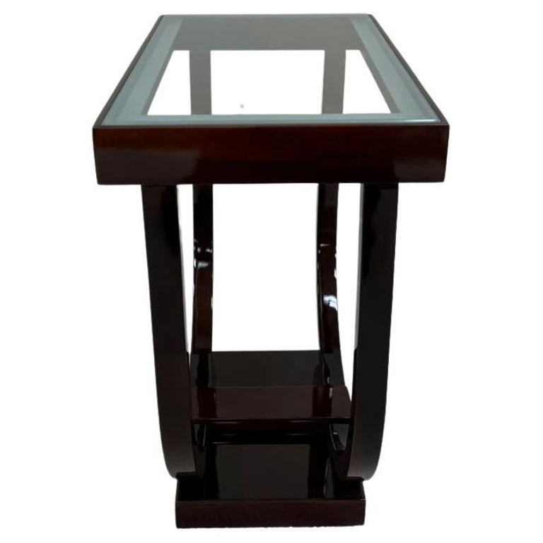 Art Deco American Streamline Glass Top Side Table, circa 1930 For Sale ...