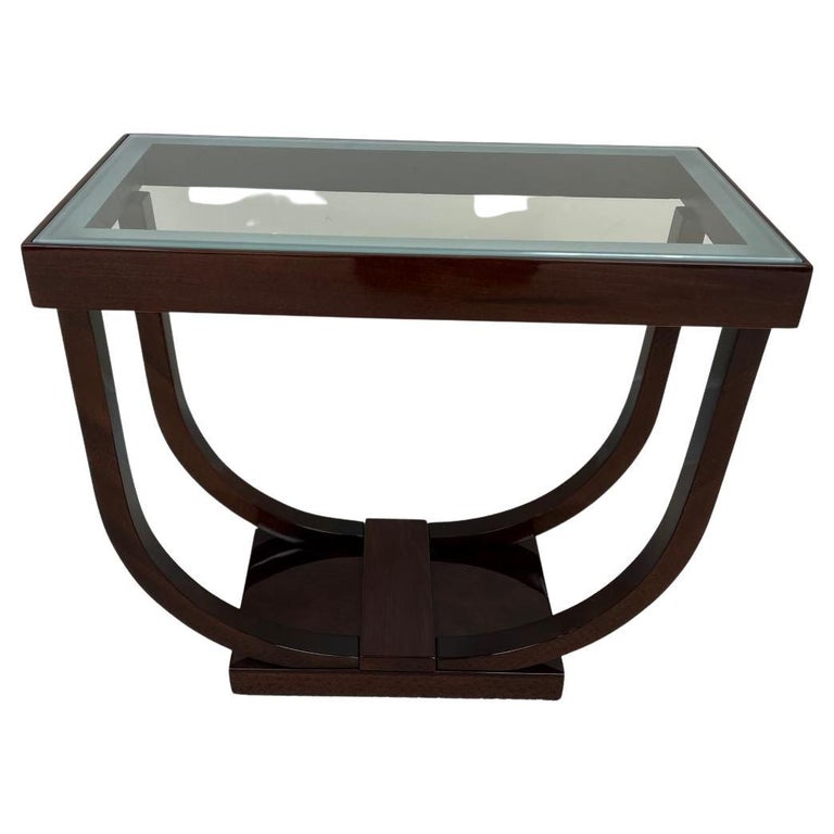 Art Deco American Streamline Glass Top Side Table, circa 1930 For Sale ...