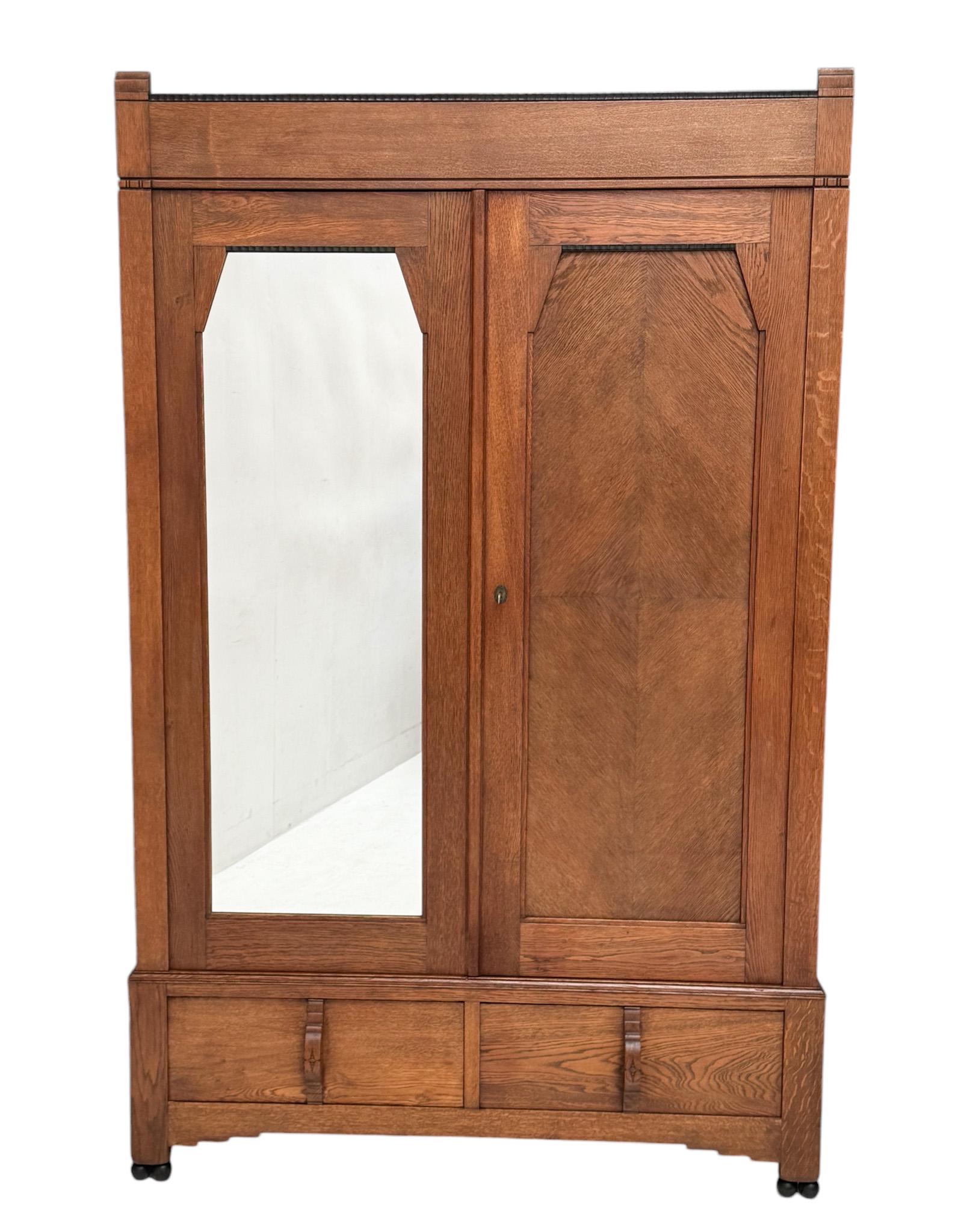 Art Deco Amsterdamse School Armoire or Wardrobe 1920s For Sale at 1stDibs