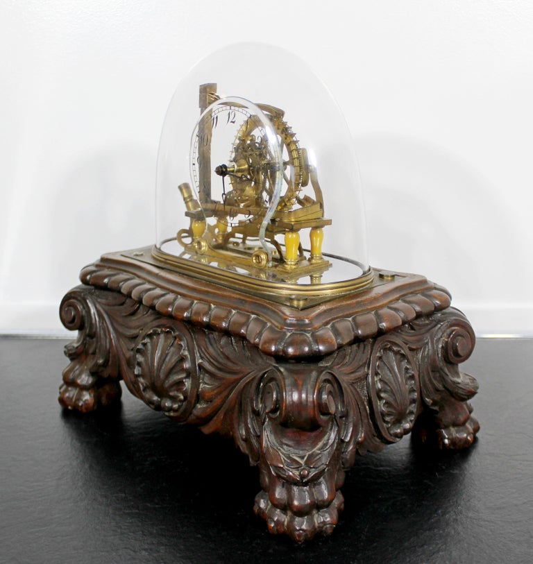 Art Deco Antique Rare Skeleton Death Table Clock 19th Century with ...