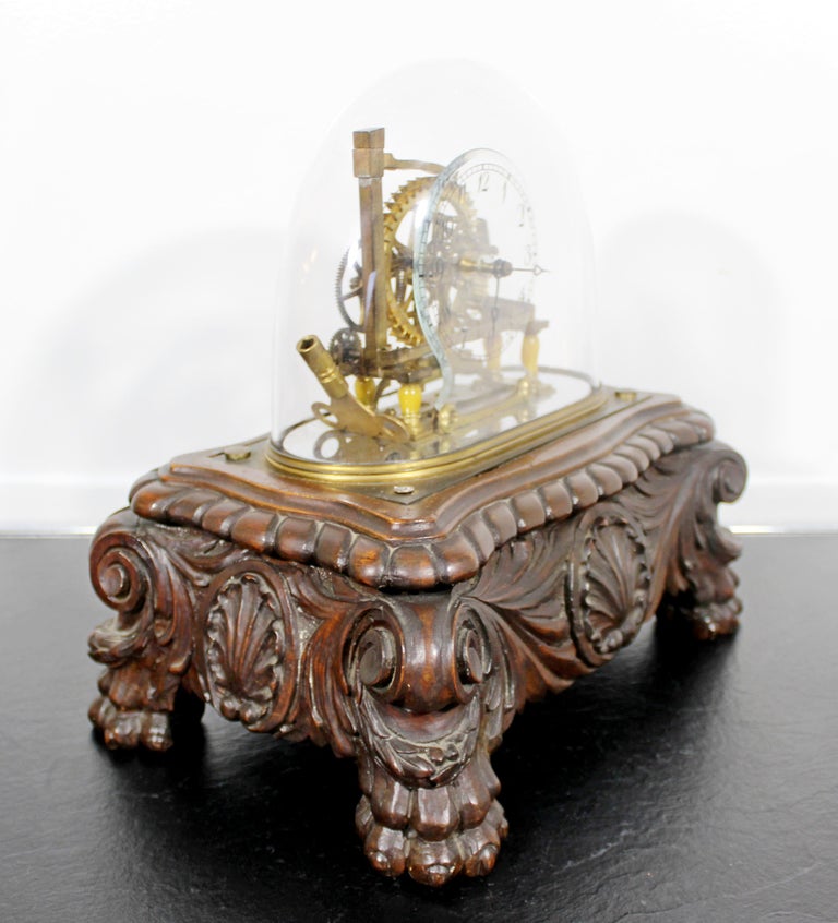 Art Deco Antique Rare Skeleton Death Table Clock 19th Century with ...