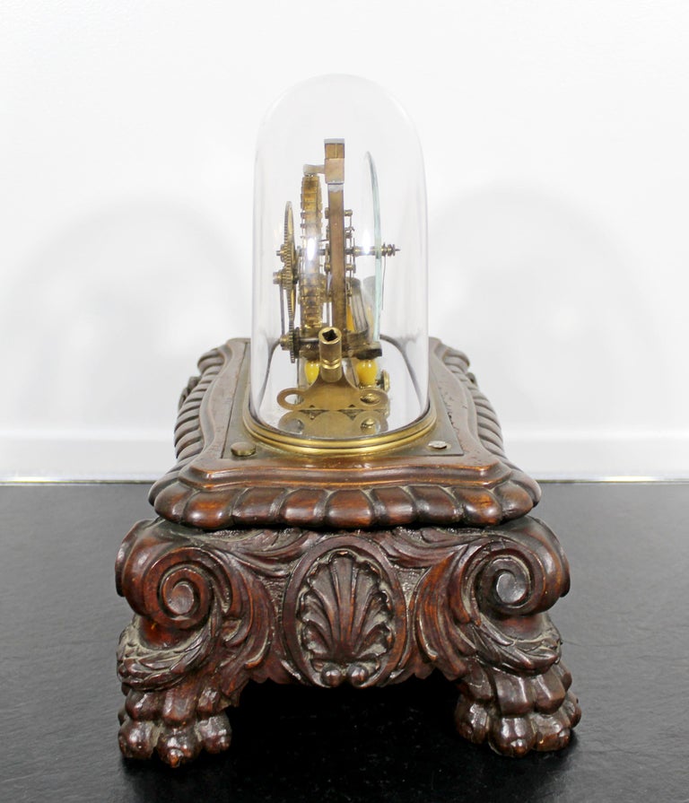 Art Deco Antique Rare Skeleton Death Table Clock 19th Century with ...