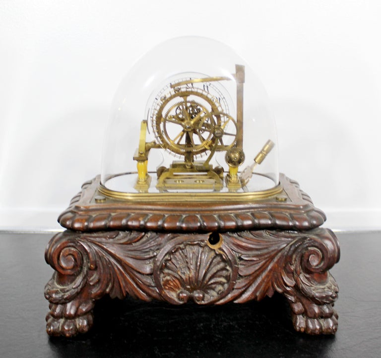 Art Deco Antique Rare Skeleton Death Table Clock 19th Century with ...