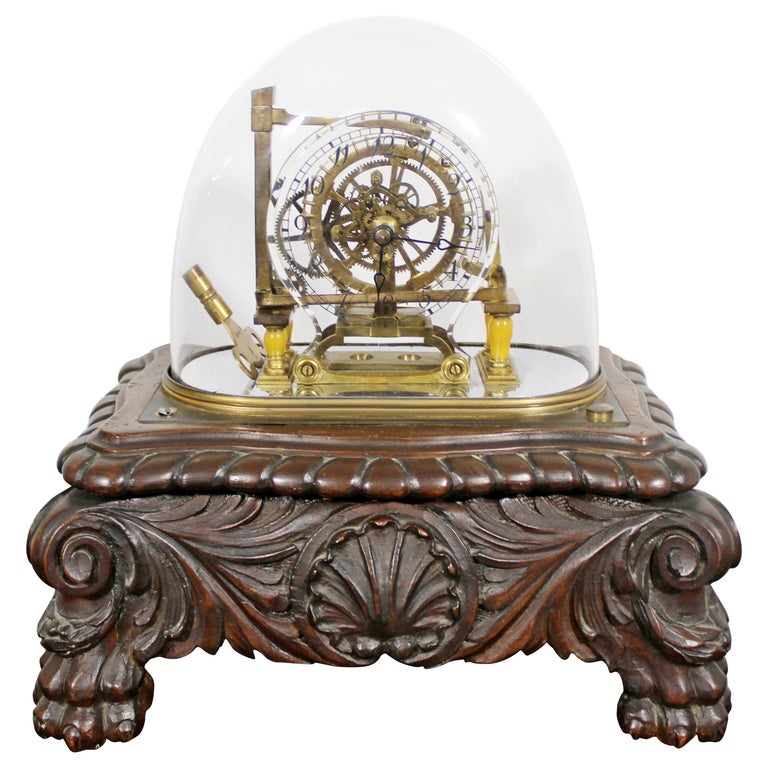 Art Deco Antique Rare Skeleton Death Table Clock 19th Century with ...