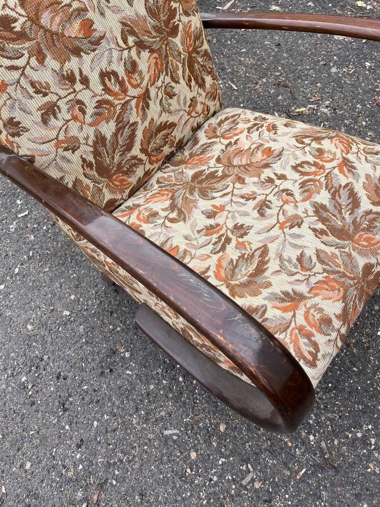 Art Deco Armchair by Jindrich Halabala, Czechoslovakia For Sale at 1stDibs