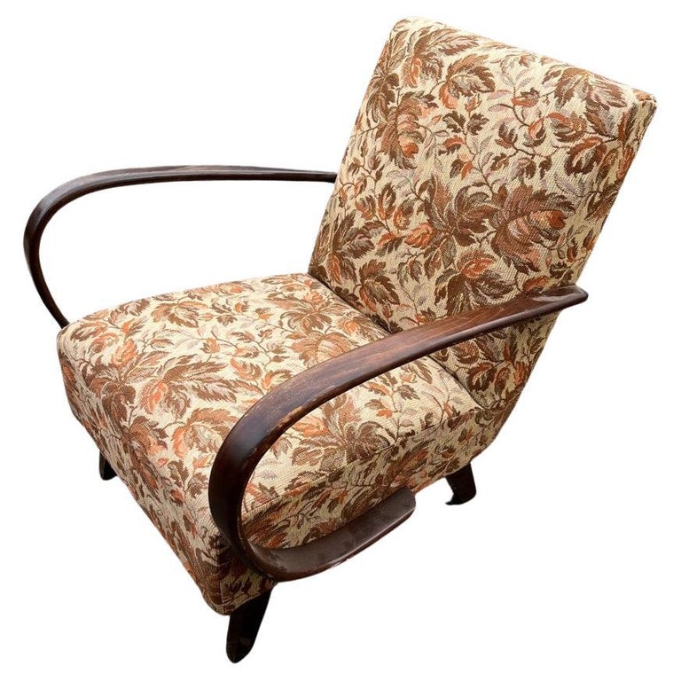 Art Deco Armchair by Jindrich Halabala, Czechoslovakia For Sale at 1stDibs
