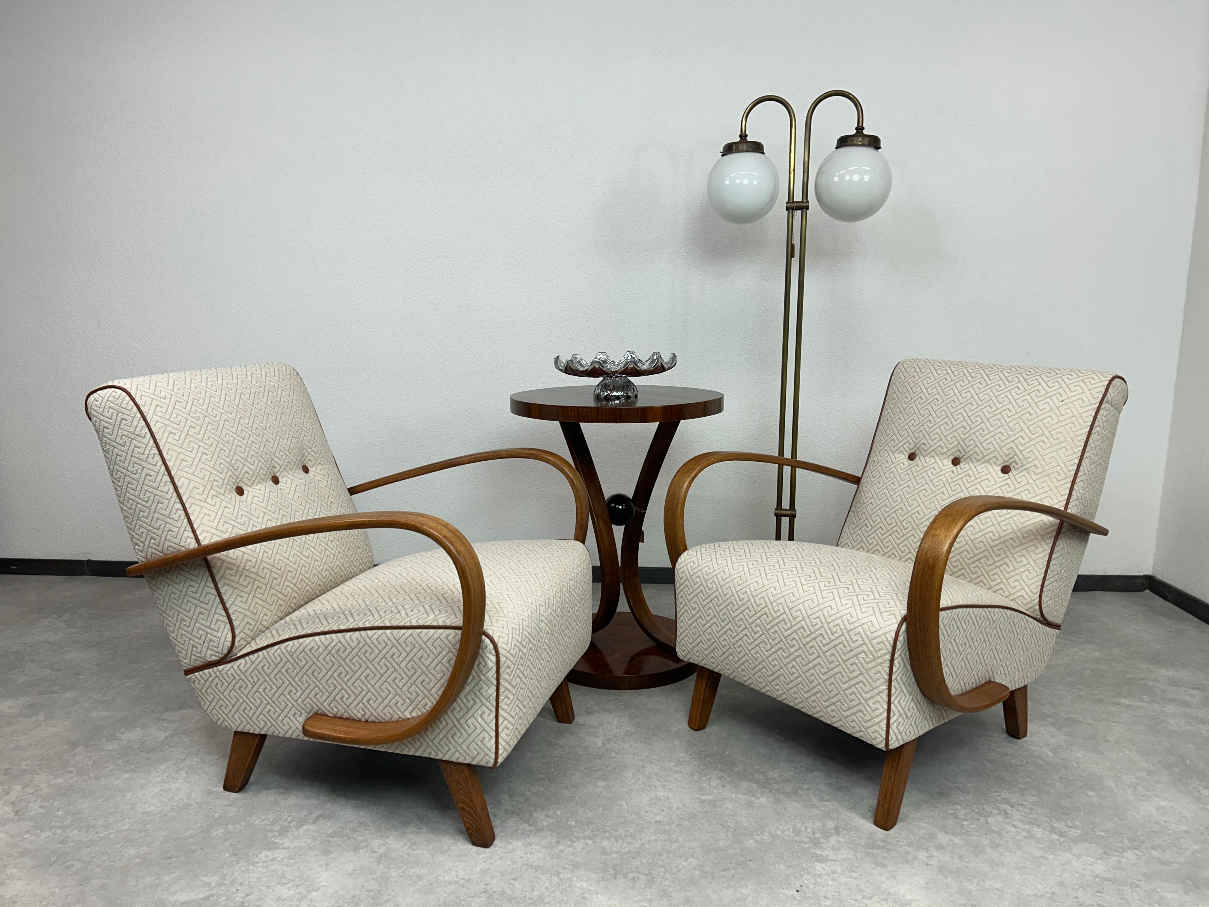 Art deco armchairs by Jindřich Halabala at 1stDibs