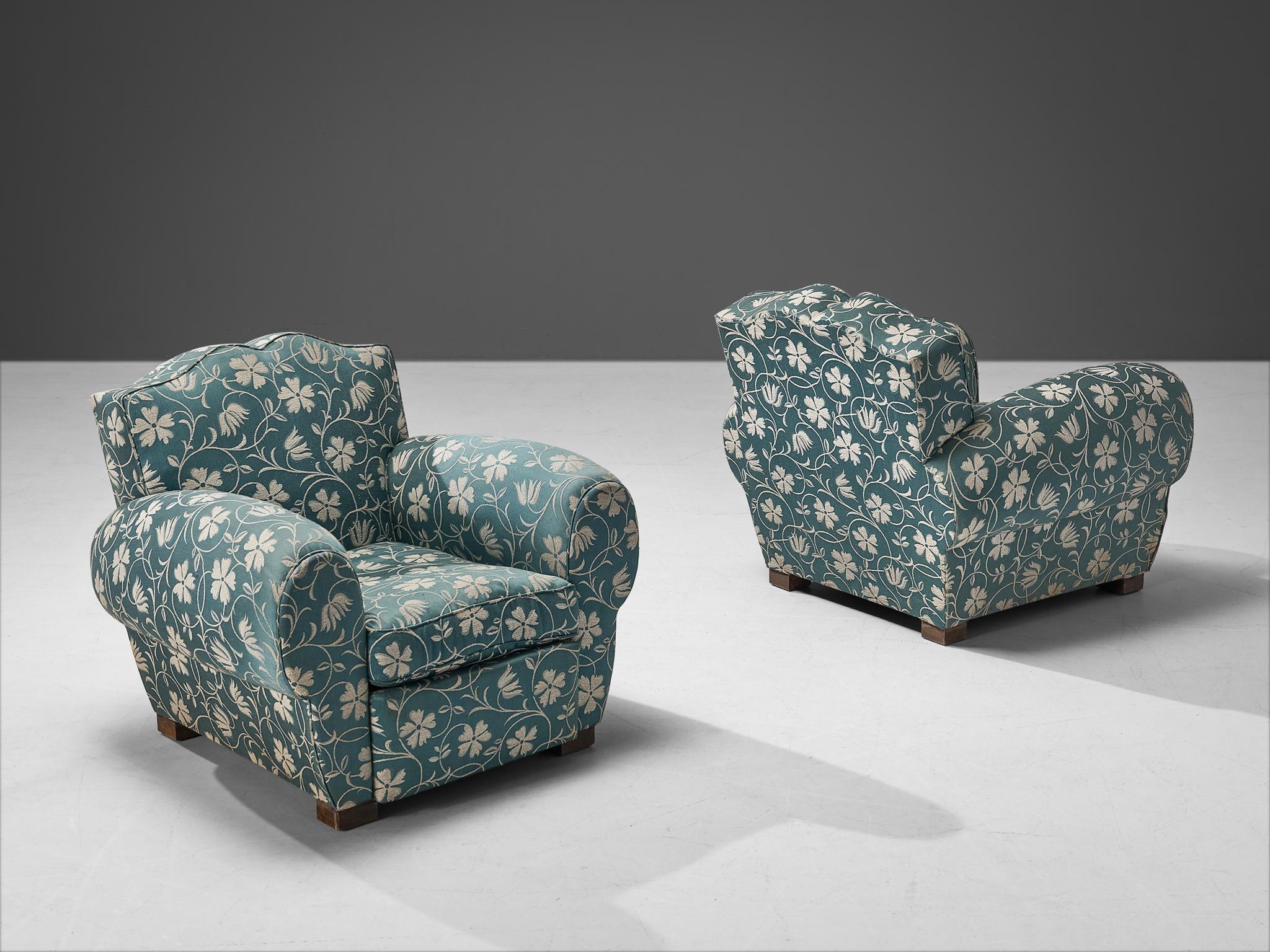 Art Deco Armchairs by Maurice Rinck in Yellow Upholstery For Sale at ...