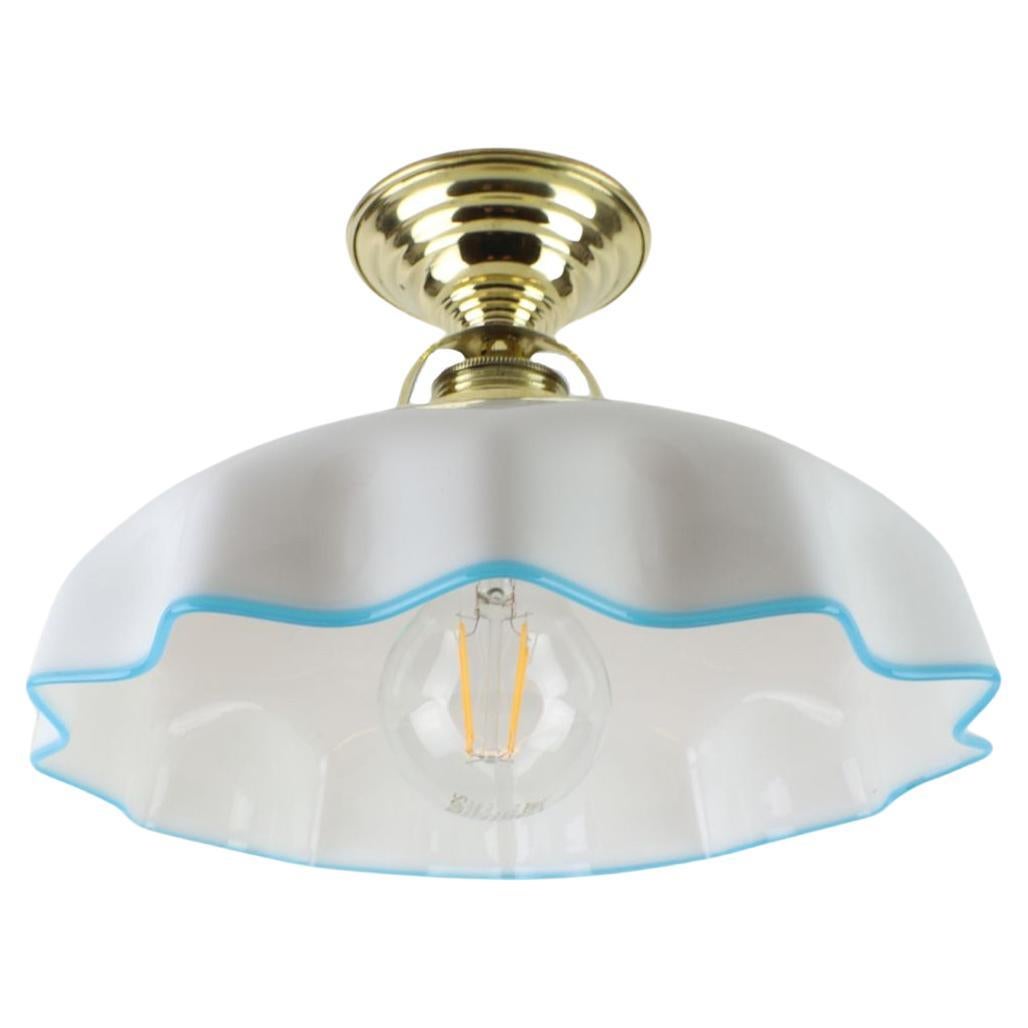 Art Nouveau Atypical Ceiling Light with Braided Cable For Sale at 1stDibs