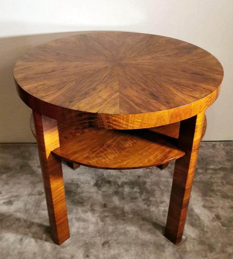 Art Deco Austrian Round Coffee Table For Sale at 1stDibs