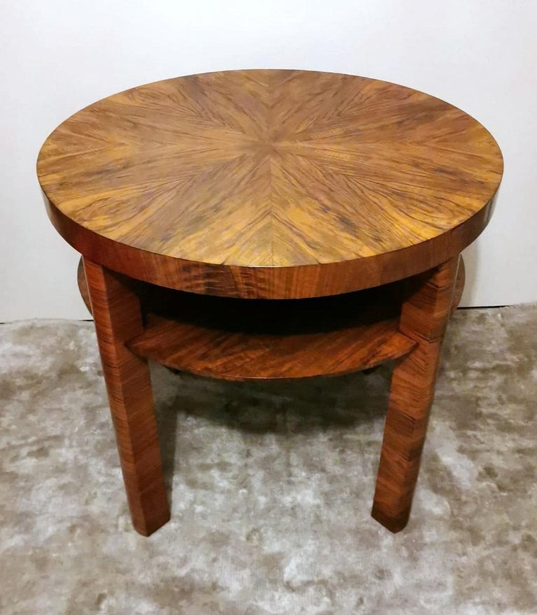Art Deco Austrian Round Coffee Table For Sale at 1stDibs