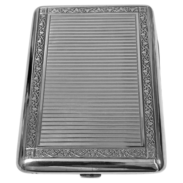 Art Deco Austrian Silver Cigarette Case Box C.1920 at 1stDibs