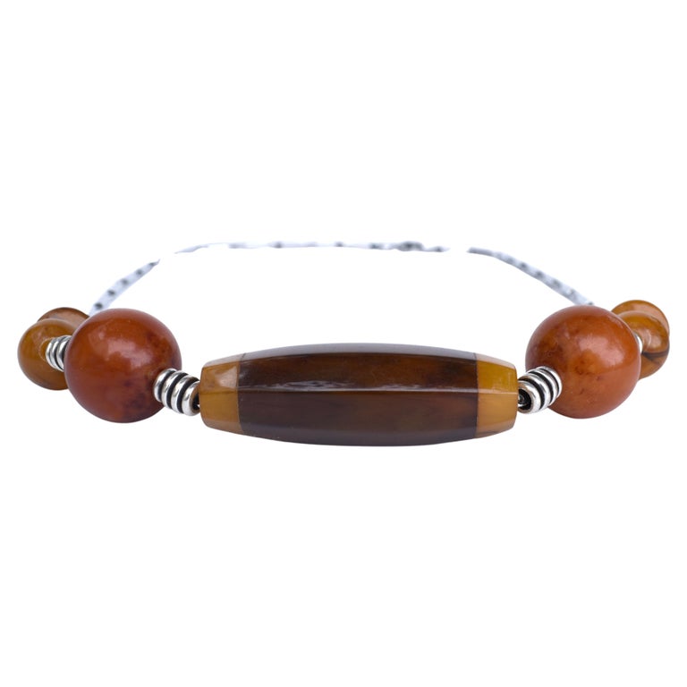 Art Deco Bakelite and Chrome Necklace, C1930 For Sale at 1stDibs
