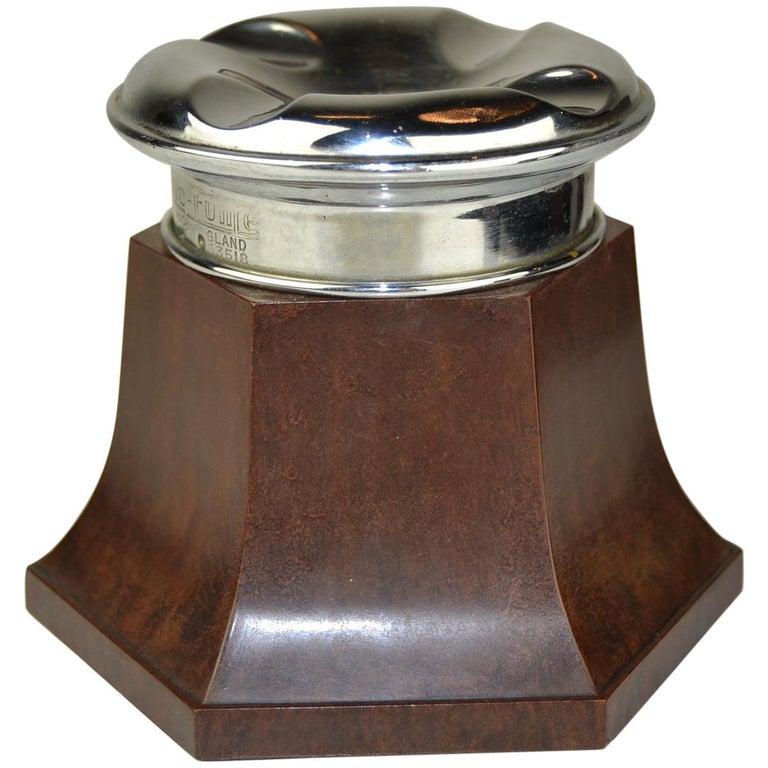 Art Deco Bakelite and Chrome Table Ashtray, No Fume England, 1930-1940 ...