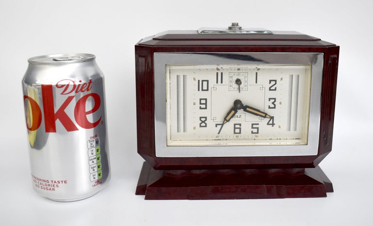 Art Deco Bakelite Clock by JAZ, French, C1930 For Sale at 1stDibs