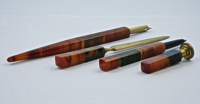 Art Deco Bakelite Desk Set in Original Box For Sale at 1stDibs