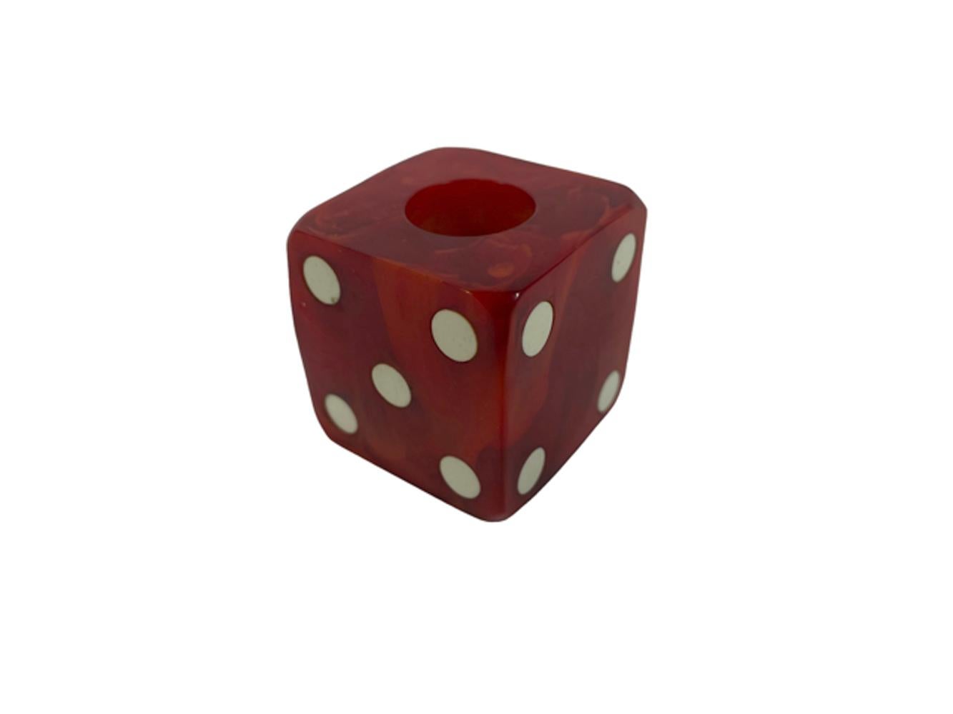 Art Deco Bakelite Dice Cocktail Picks in Cherry Bakelite with Gold ...