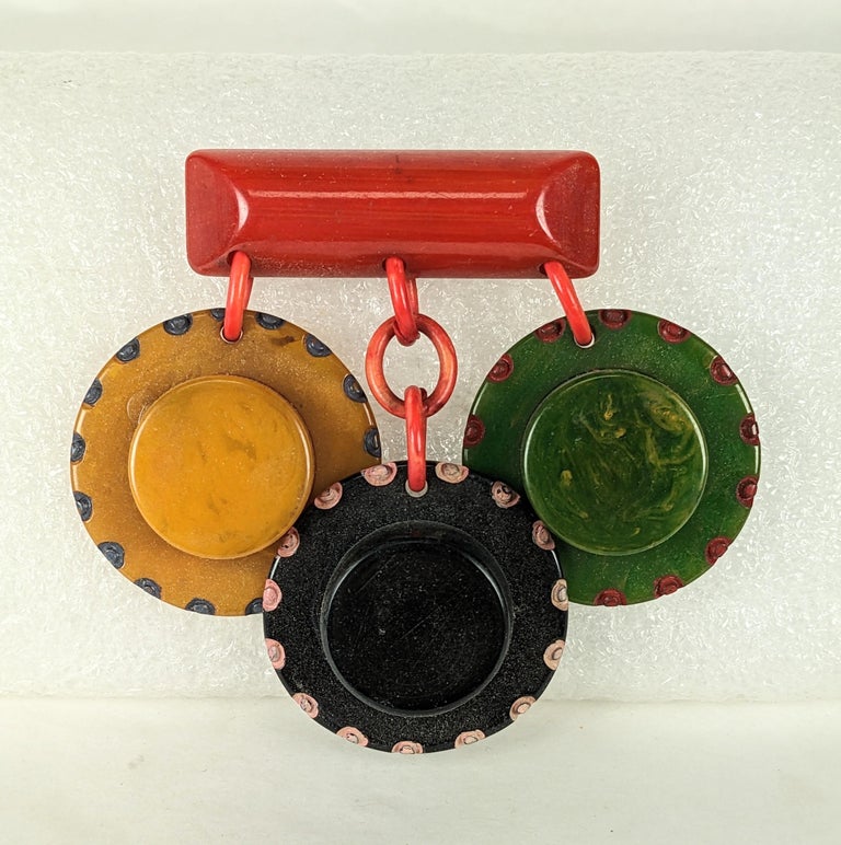 Art Deco Bakelite Sombrero Brooch For Sale at 1stDibs