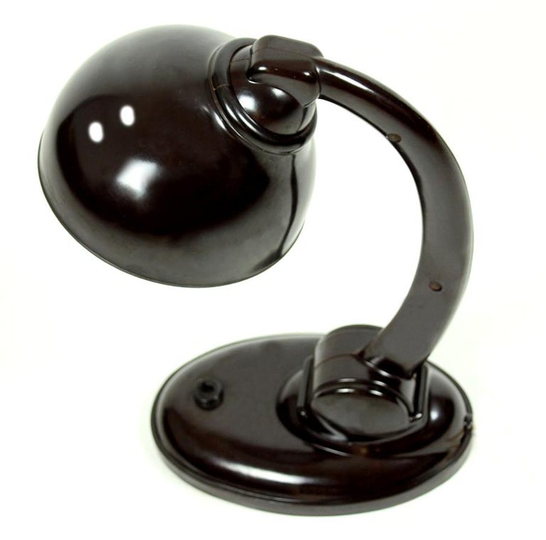 Art Deco Bakelite Streamline Desk Lamp by E. Cole at 1stDibs