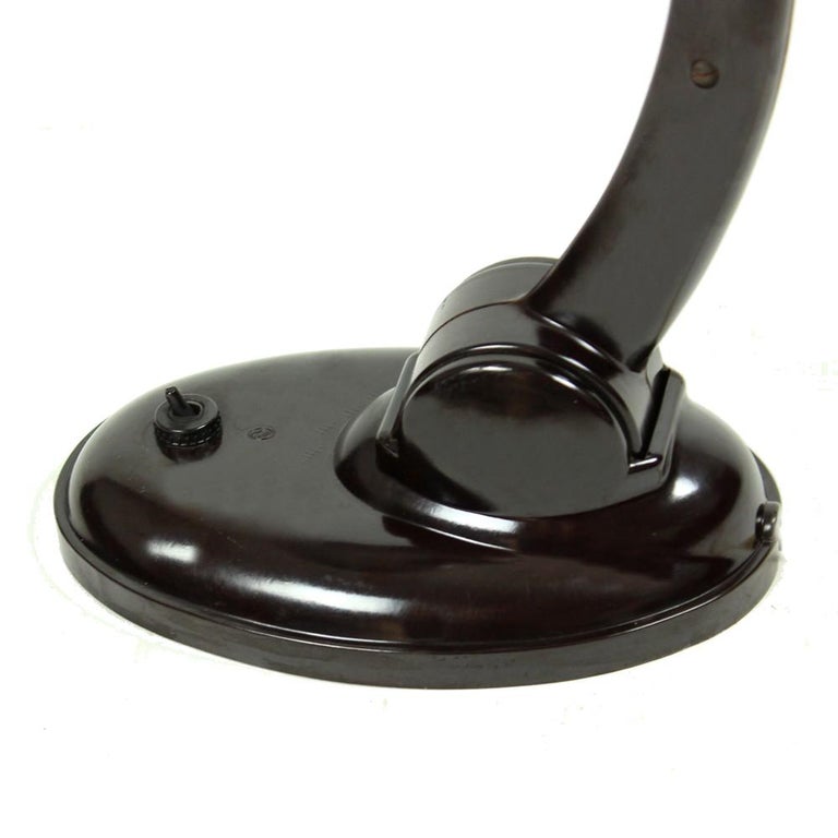 Art Deco Bakelite Streamline Desk Lamp by E. Cole at 1stDibs