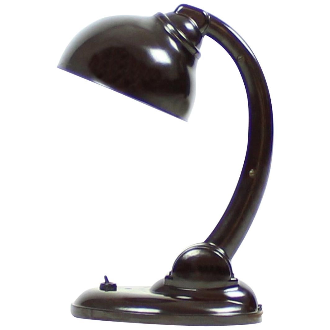 Art Deco Bakelite Streamline Desk Lamp by E. Cole at 1stDibs