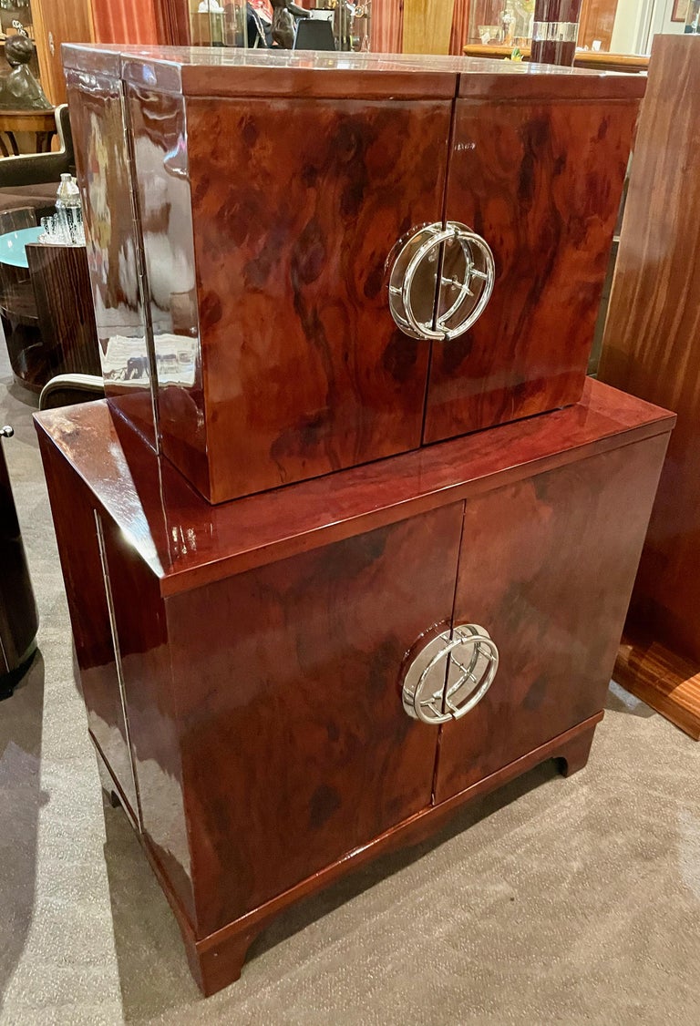 Porte double de bar Art Déco moderne de style français à double pont En ...