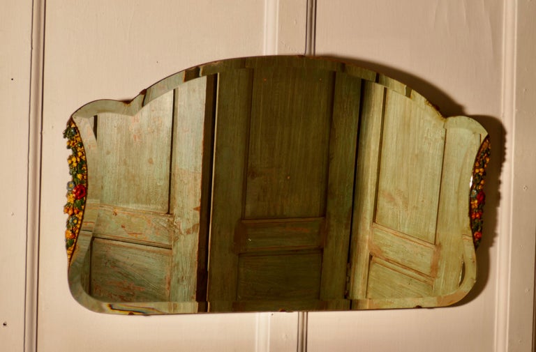 Art Deco Barbola Work Wall Mirror at 1stDibs