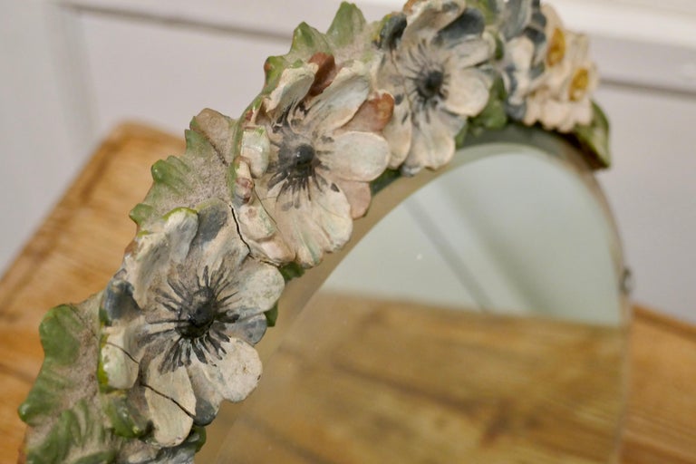 Art Deco Barbola Work Wall Mirror at 1stDibs