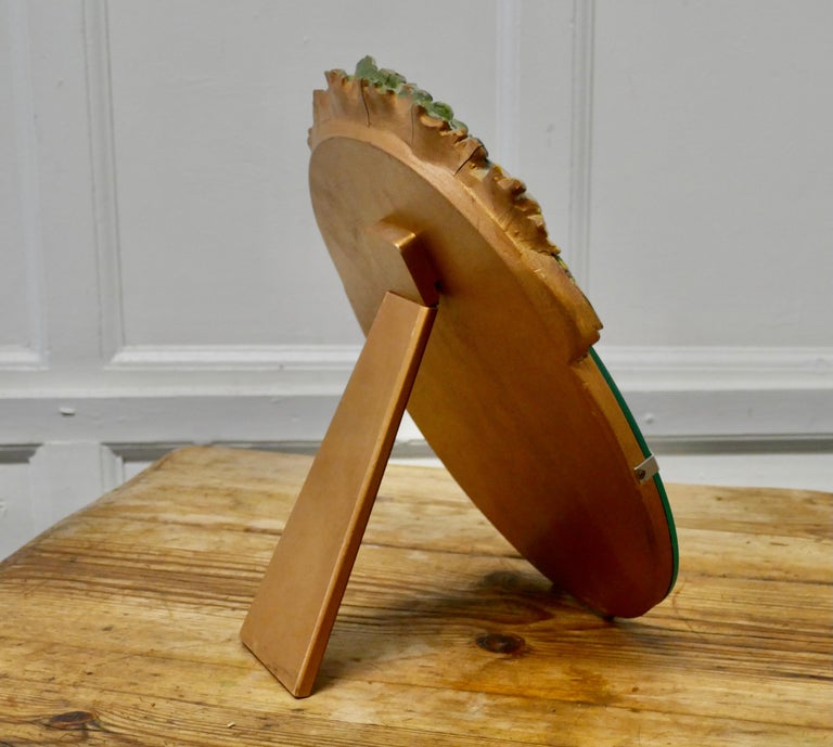 Art Deco Barbola Work Wall Mirror at 1stDibs