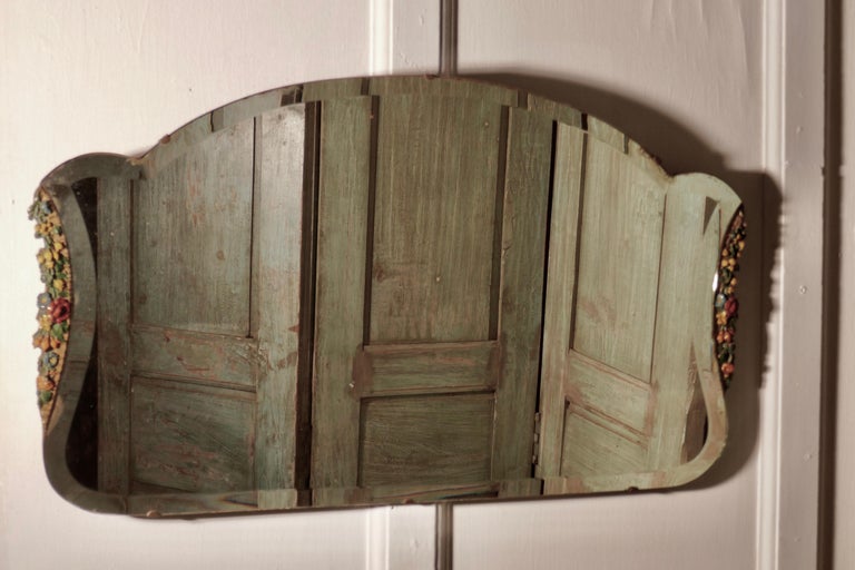 Art Deco Barbola Work Wall Mirror at 1stDibs