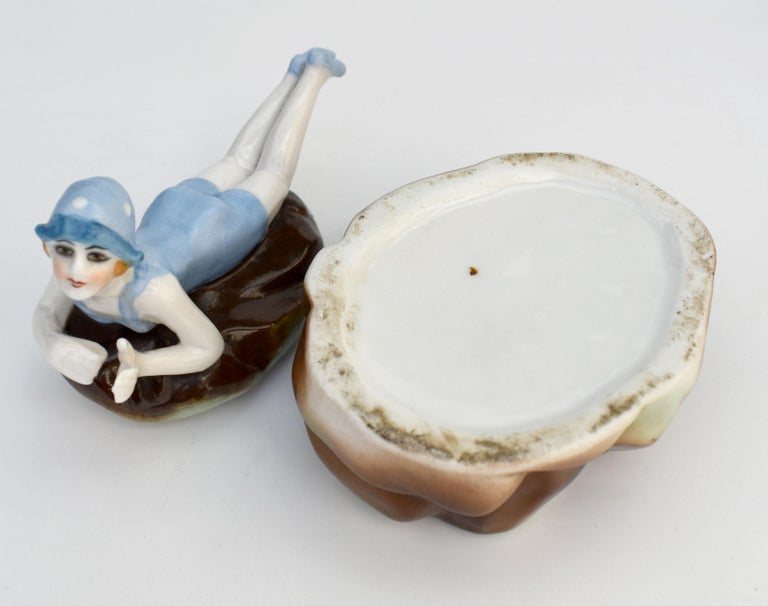 Art Deco Bathing Belle Dresser Trinket Box, by Fasold and Stuach, C1930 ...