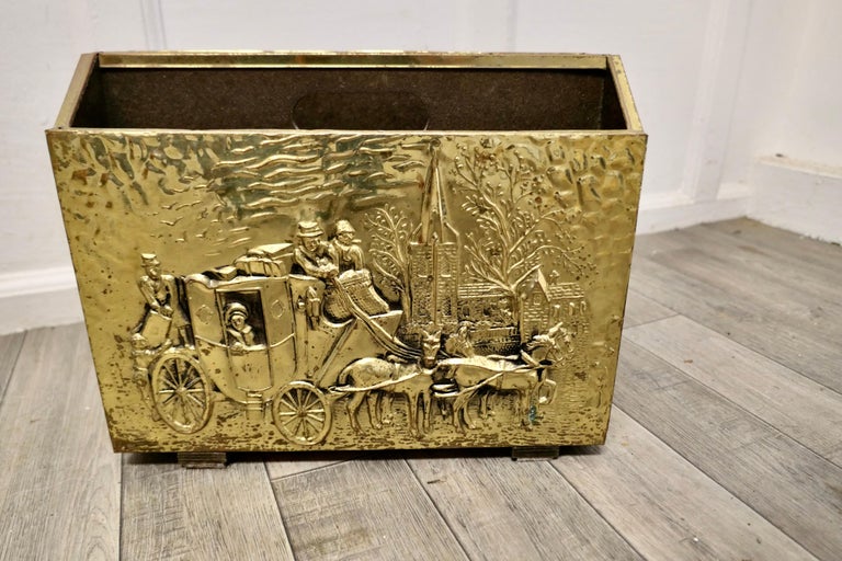 Art Deco Beaten Brass Magazine Rack This Is a Pretty Little Piece, in ...