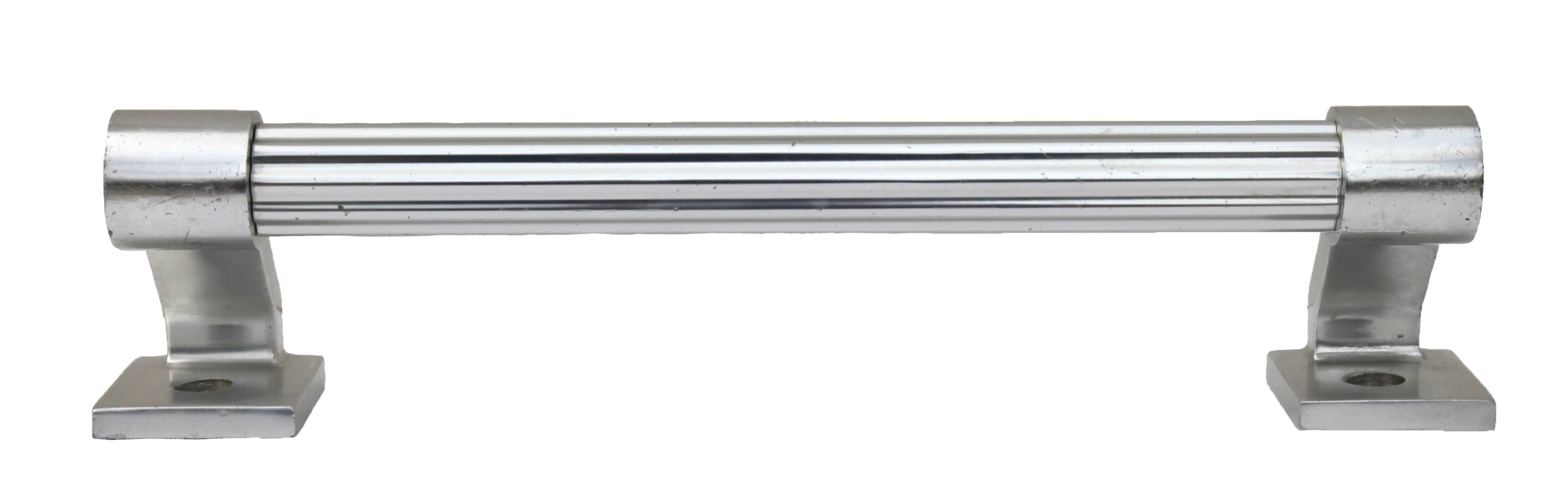 Art Deco 'Belgian' Cast Aluminum Door Pulls/ Handles with Fluted Column ...