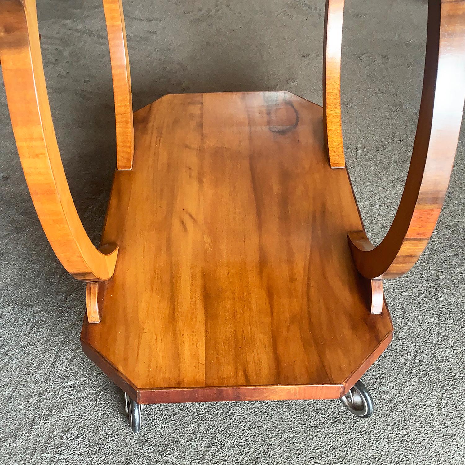 Art Deco Bentwood Circular Trolley Bar Cart at 1stDibs