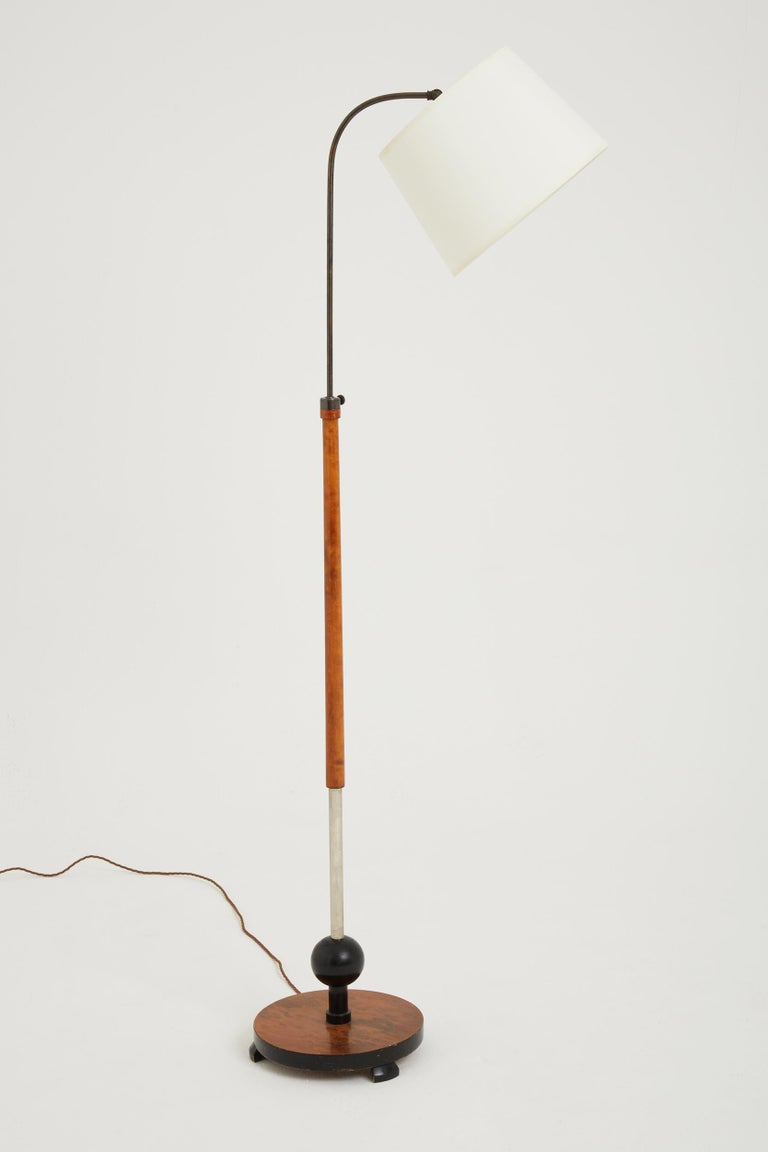 Art Deco Birch Reading Floor Lamp at 1stDibs