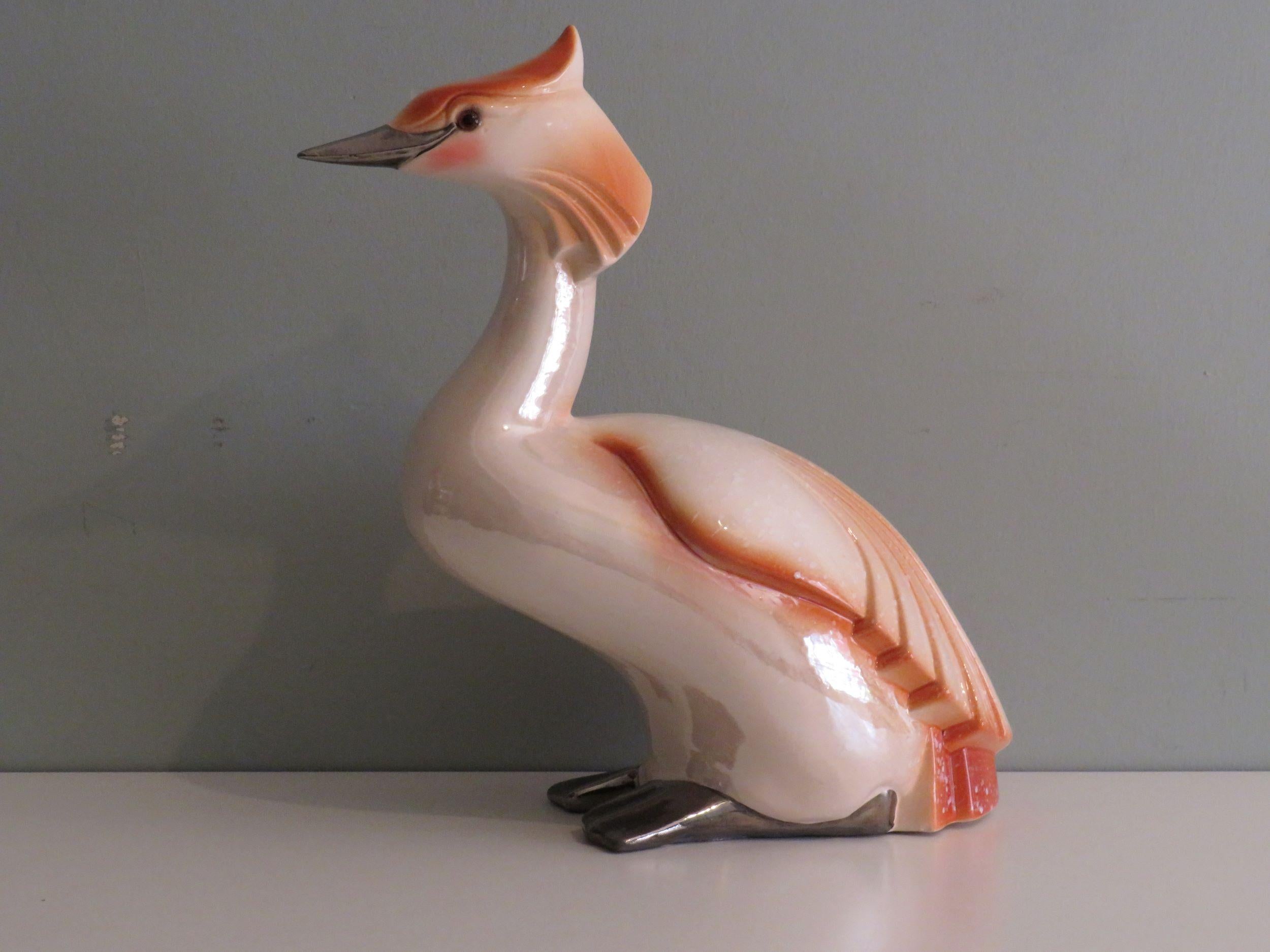 Art Deco bird figure in ceramic, 1920-1930 For Sale at 1stDibs