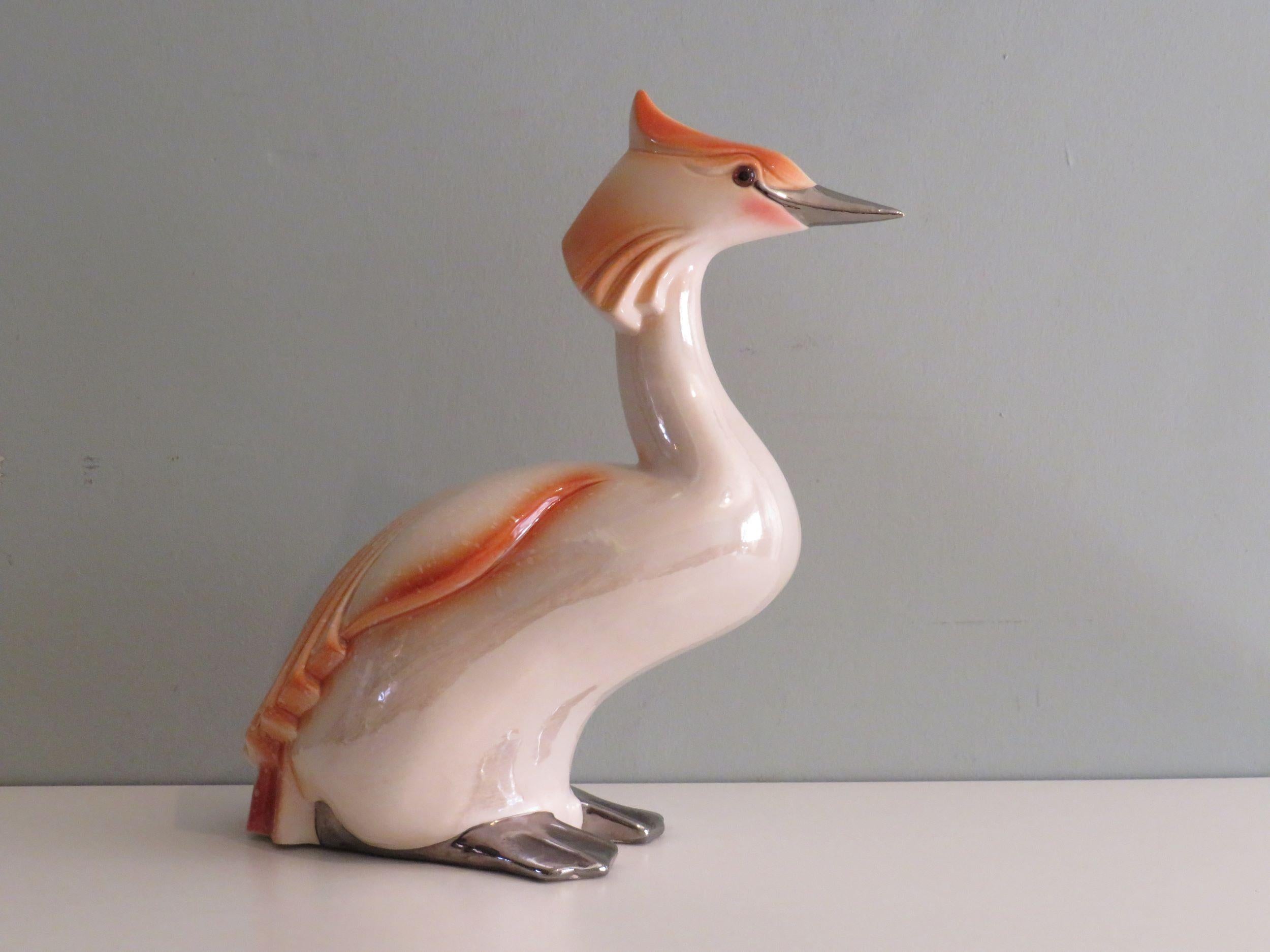 Art Deco bird figure in ceramic, 1920-1930 For Sale at 1stDibs