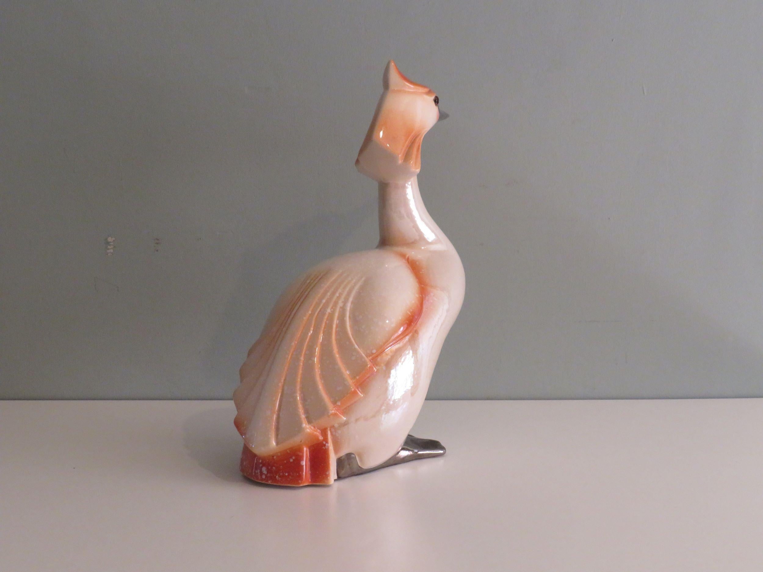 Art Deco bird figure in ceramic, 1920-1930 For Sale at 1stDibs